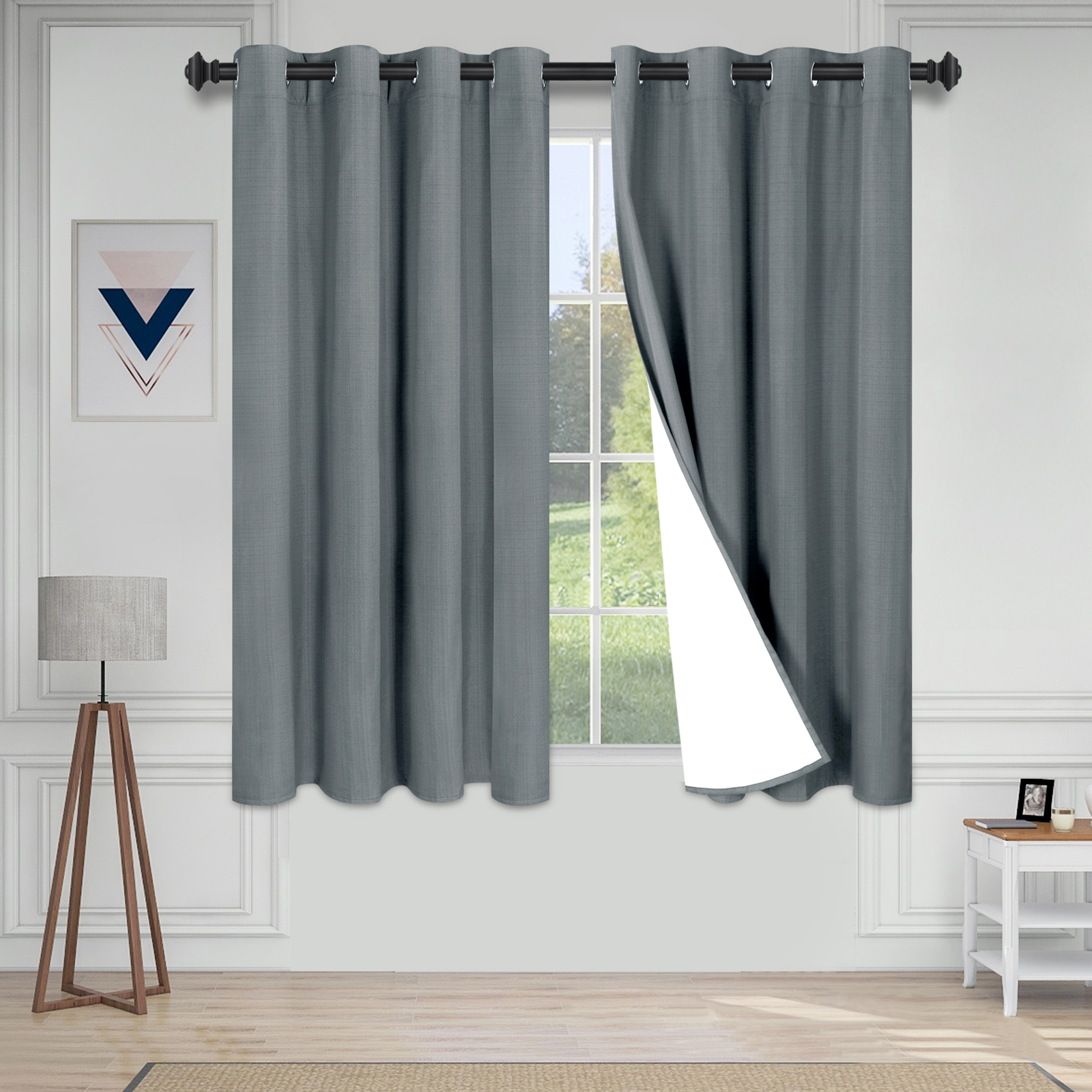 Inspirational Curtains 2 Panels Set, Success Never Comes Easy Quote on ...