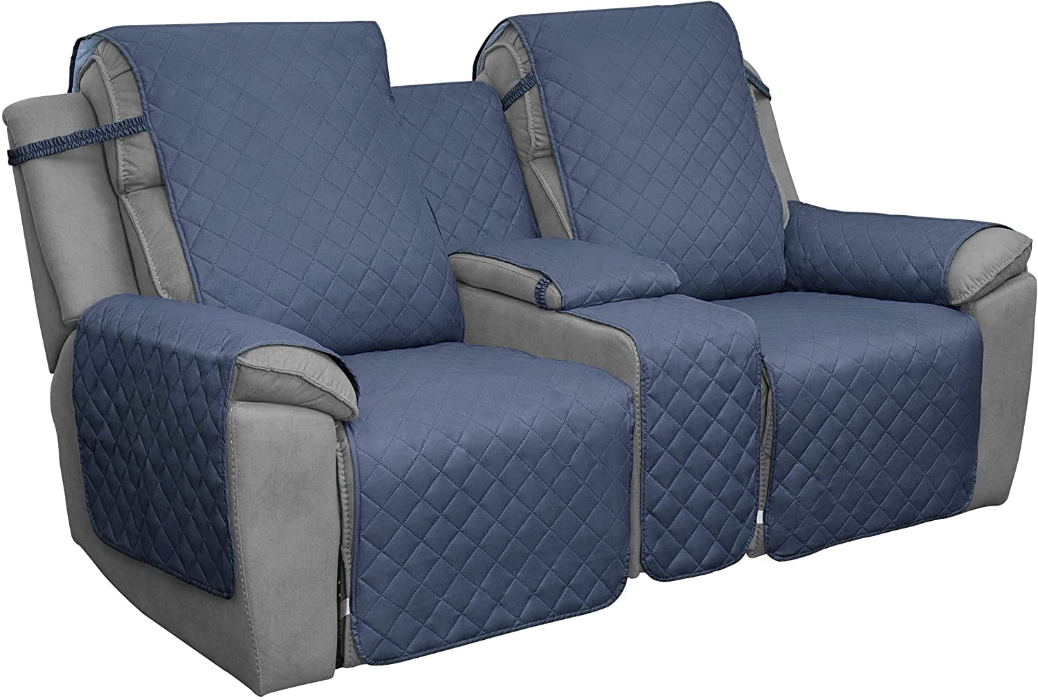 Easy-Going Loveseat Recliner Cover with Console, Reversible Couch Cover ...