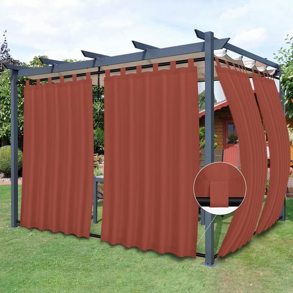 Easy-Going Outdoor Patio Curtains Detachable Tab Top Windproof ...