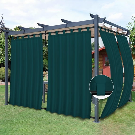 Easy-Going Outdoor Patio Curtains Detachable Tab Top Windproof ...