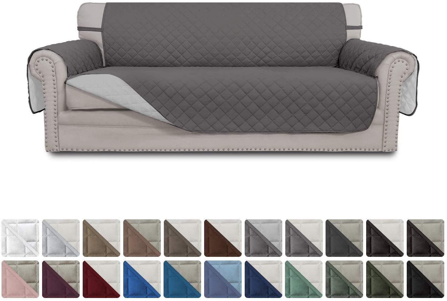 Easy-Going Cover with Console Reversible Couch Cover for Living Room ...