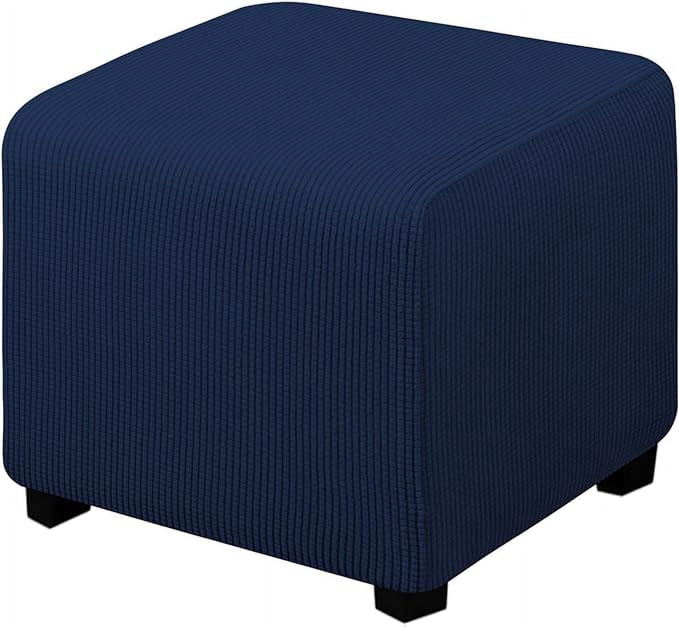 Easy-Going Stretch Square Ottoman Cover Folding Storage Stool Furniture ...