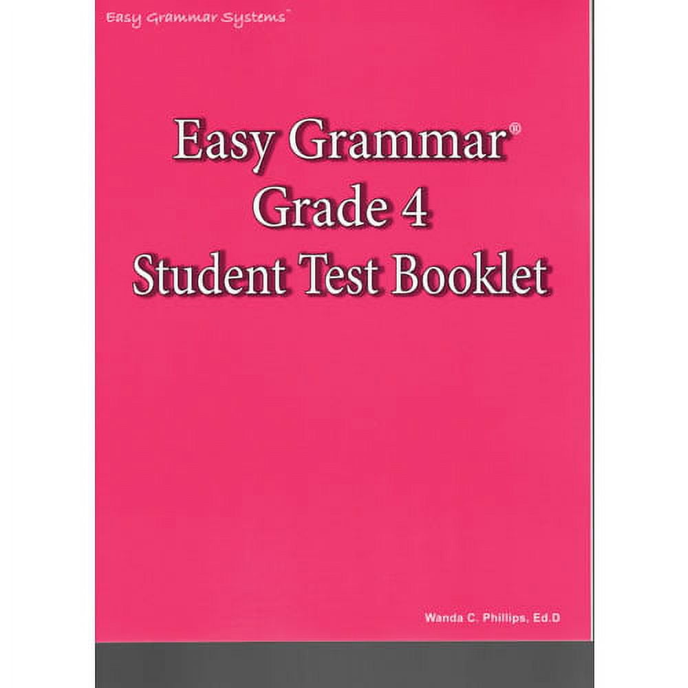 Easy Grammar: Grade 4 Student Test Booklet - Walmart.com