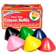 Easy Grip Crayon Refills - 6 Colors - Non-Toxic Toddler Crayons - Ages ...