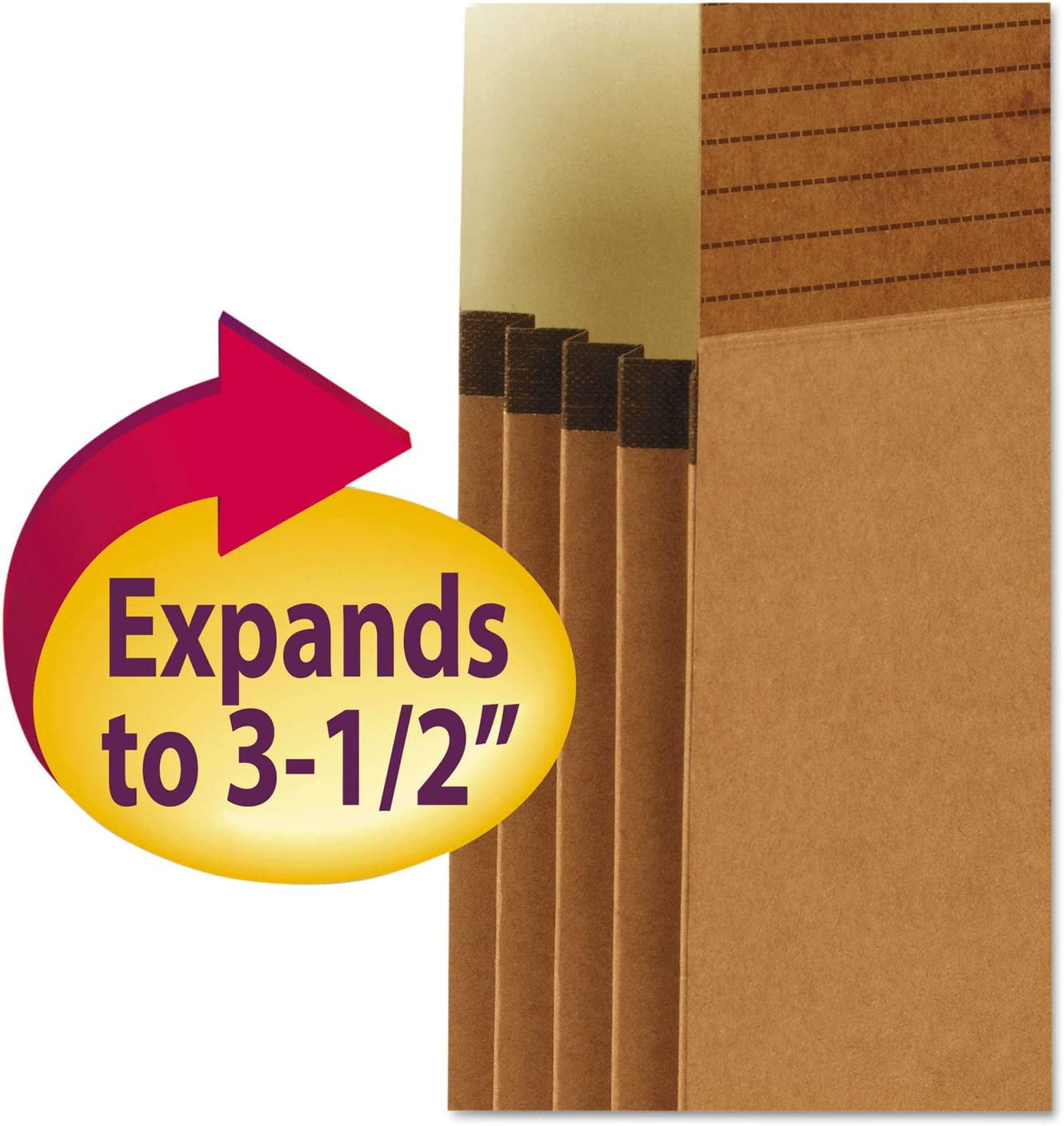 Easy Grip ® File Pocket, Straight-Cut Tab, 3-1/2" Expansion, Legal Size ...