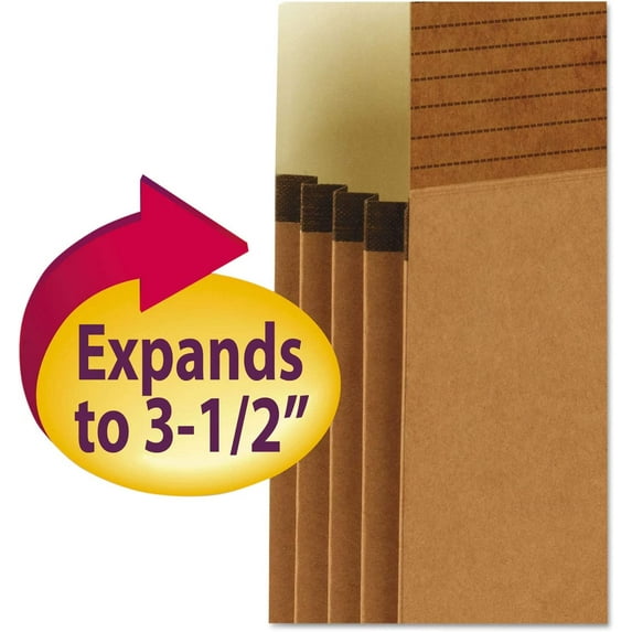 Easy Grip ® File Pocket, Straight-Cut Tab, 3-1/2" Expansion, Legal Size ...