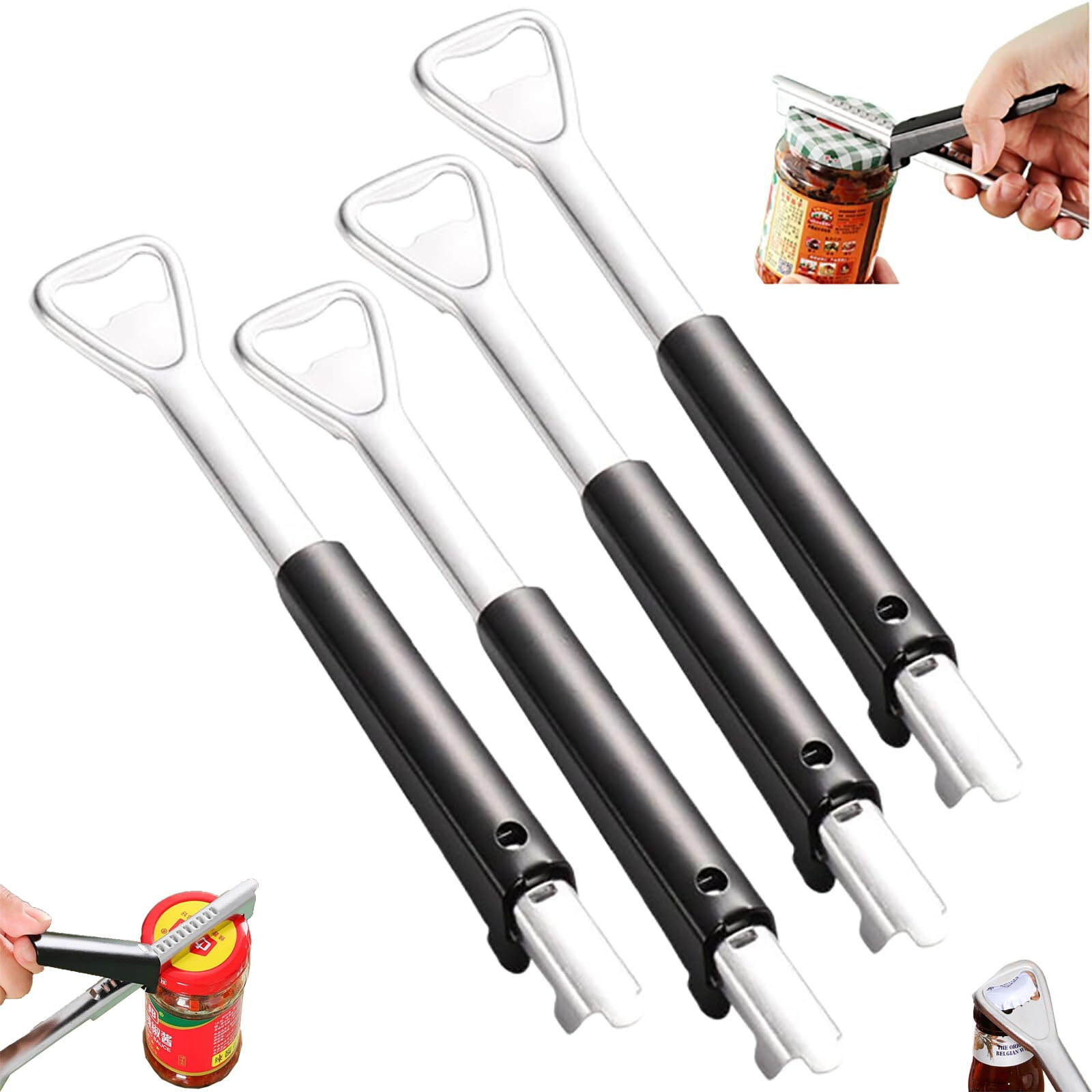 Easy Grip Jar & Bottle Opener 2-in-1 Arthritis-Friendly Tool for ...