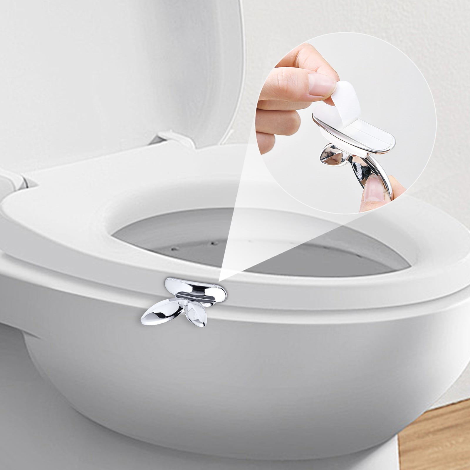 Easy-Grip Toilet Seat Handle with Sanitary Finger Lift, Non-Slip ...
