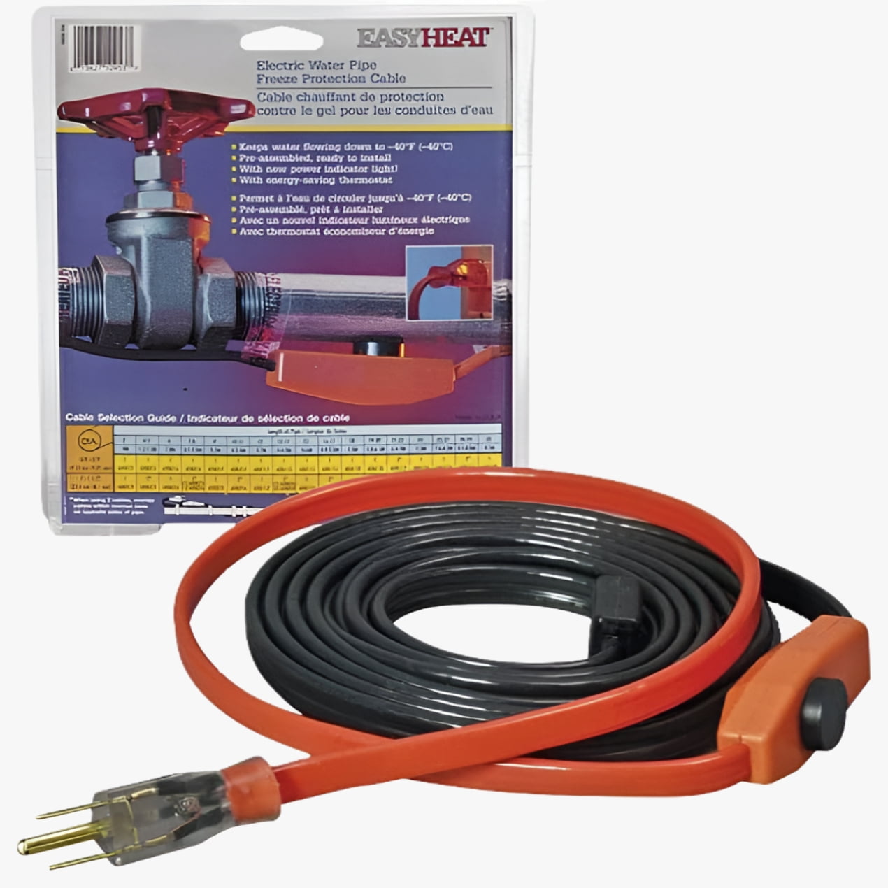 EasyHeat Easy Heat AHB 6 ft. L Heating Cable For Water Pipe — Indoor ...