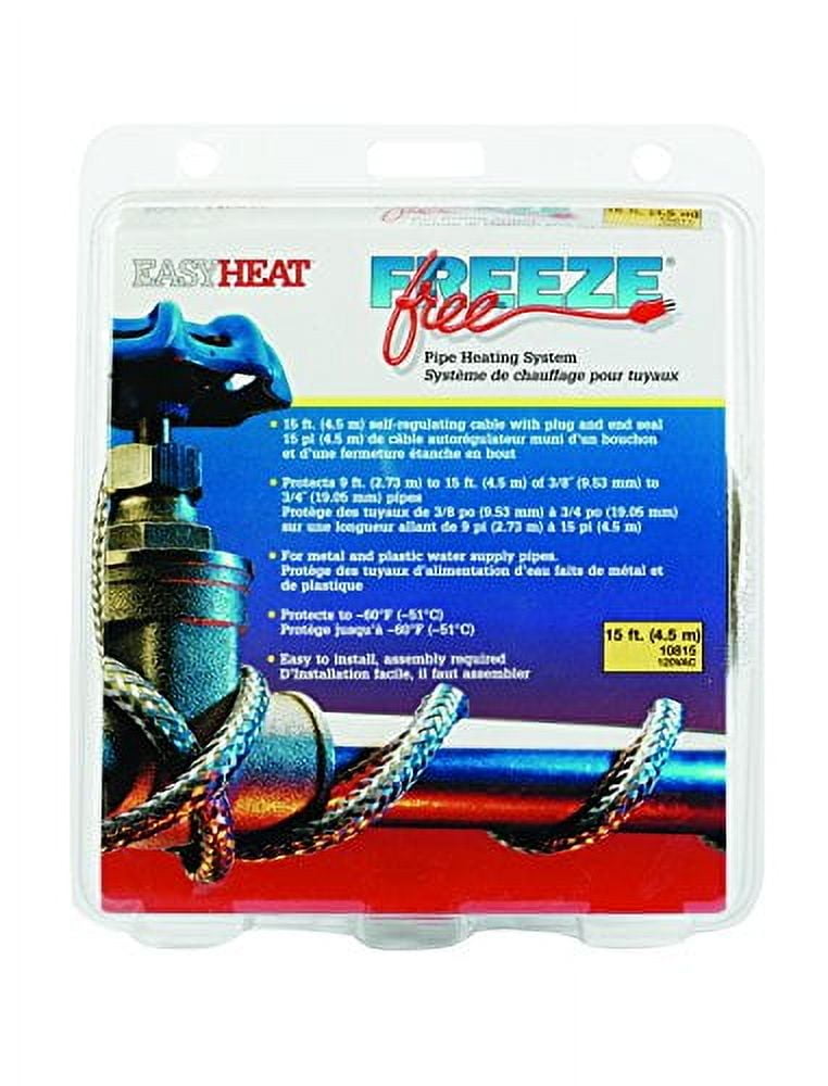 Easy Heat Freeze Free 15 ft. L Self Regulating Heating Cable For Self ...