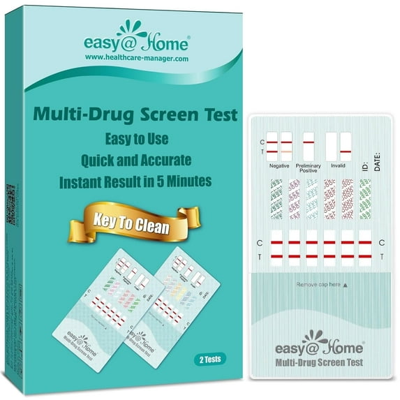 Easy@Home, 12 Panel Urine Drug Test Kit, 2 Pack, Home Use - Walmart.com