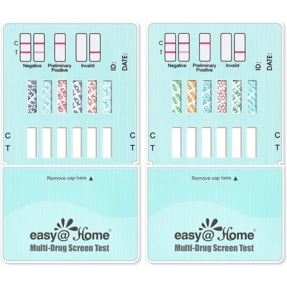 Easy@Home 12 Panel Urine Drug Test Kit, THC, Meth, Cocaine Screening, 5 ...