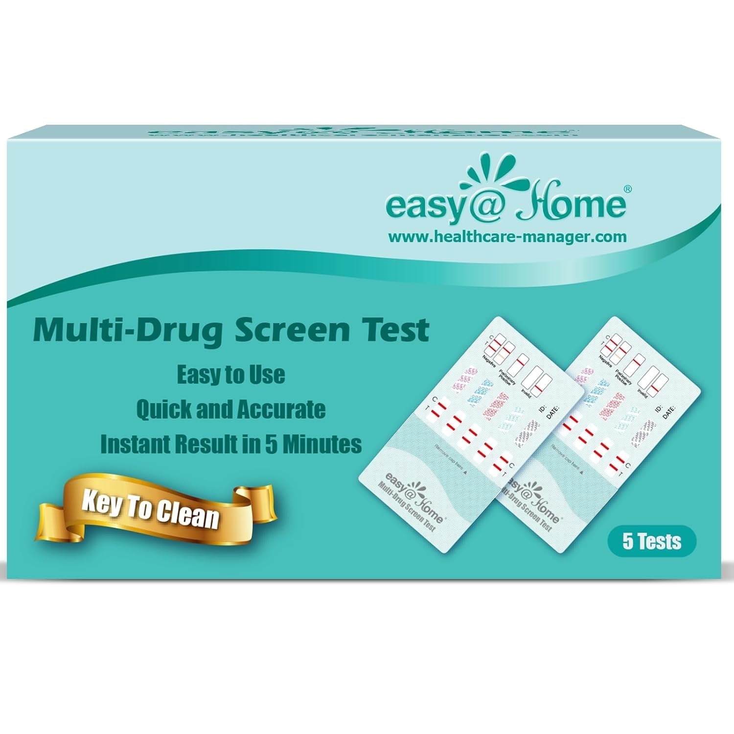 Easy@Home 5 Panel Urine Drug Test Kit for Marijuana, Cocaine, Opioids ...