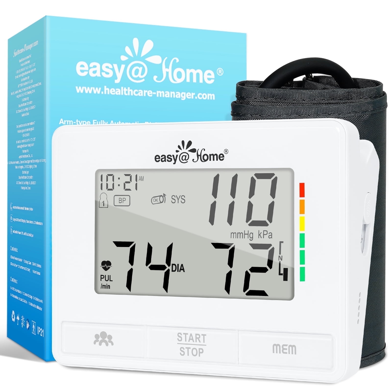 Walmart Black Friday Deals 2025 - Easy@Home EBP-073 Adjustable X-Large Cuff Arm Blood Pressure ...