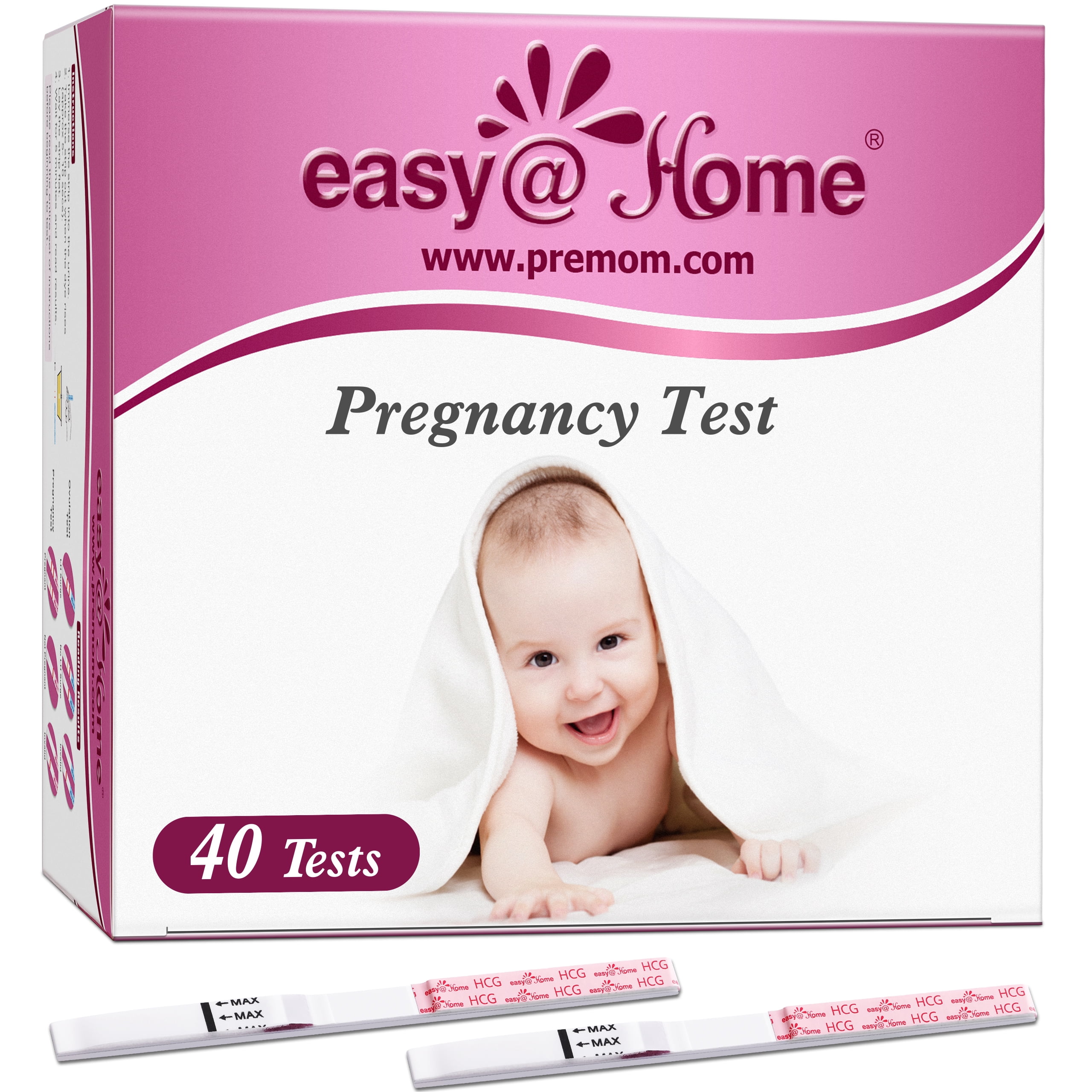 Easy@Home 40 Count Early Detection Pregnancy Test HSA/FSA Eligible ...