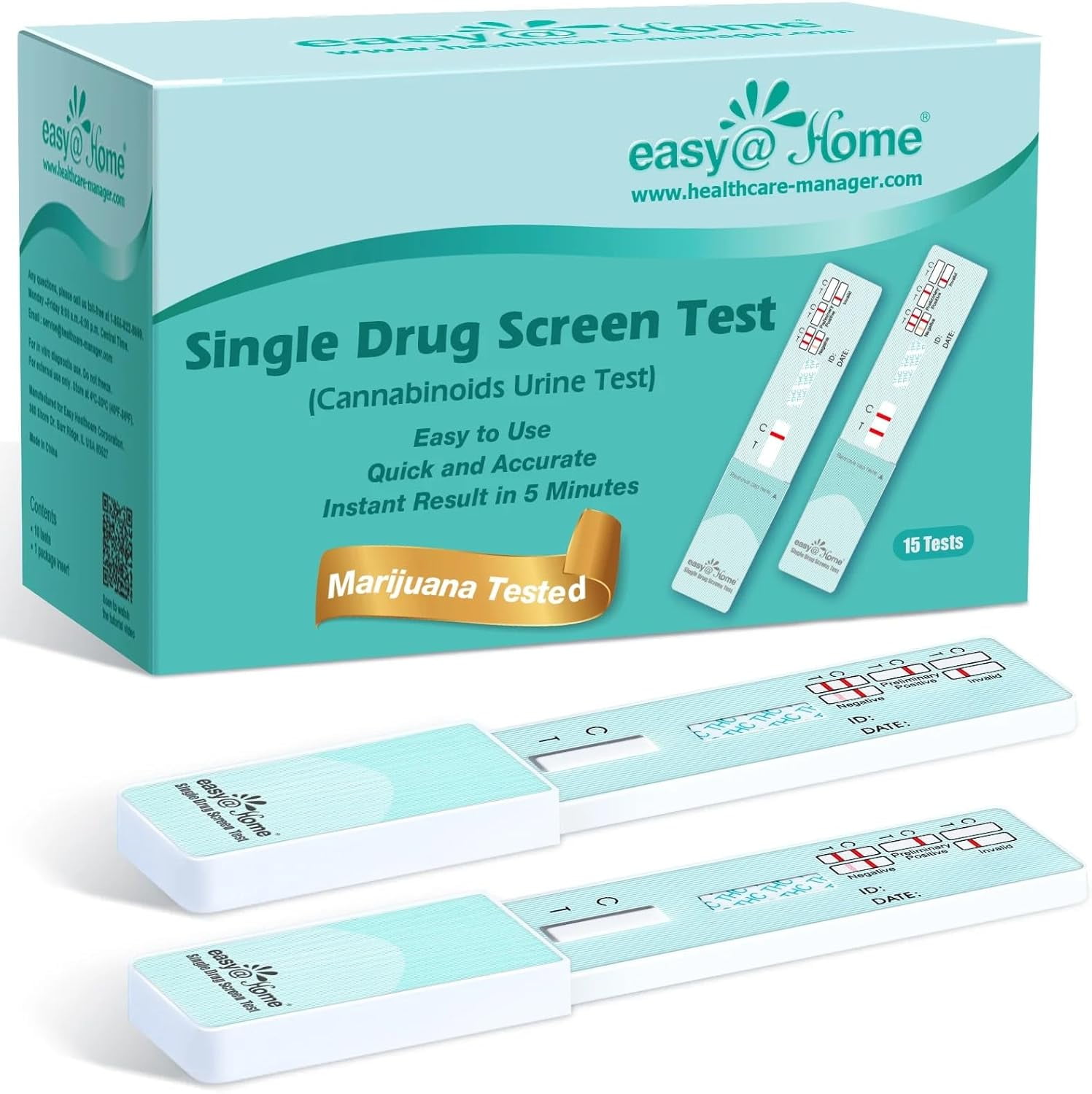 Easy@Home Single Drug Screen Test, 15 count - Walmart.com