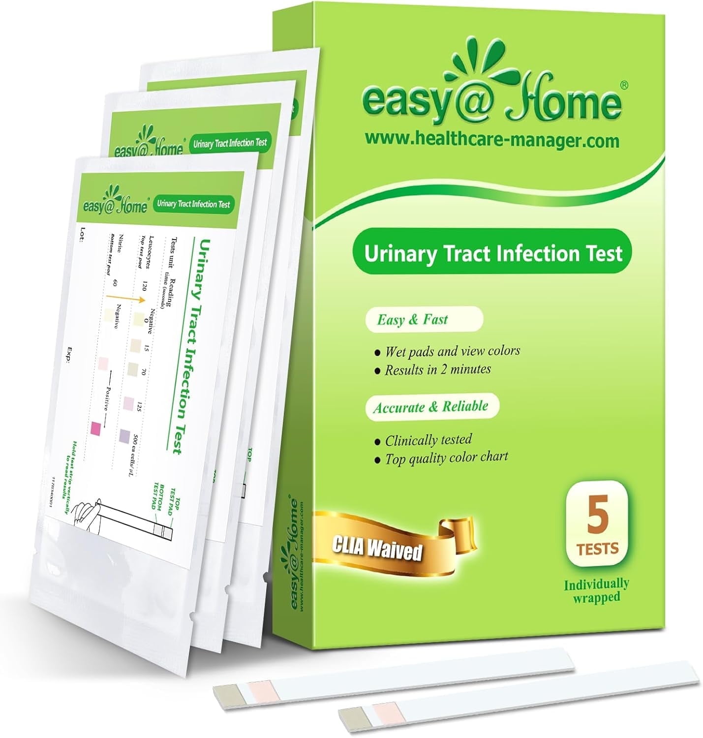 Easy@Home UTI Test Strips: Highly Accurate Urinary Tract Test Kit for ...
