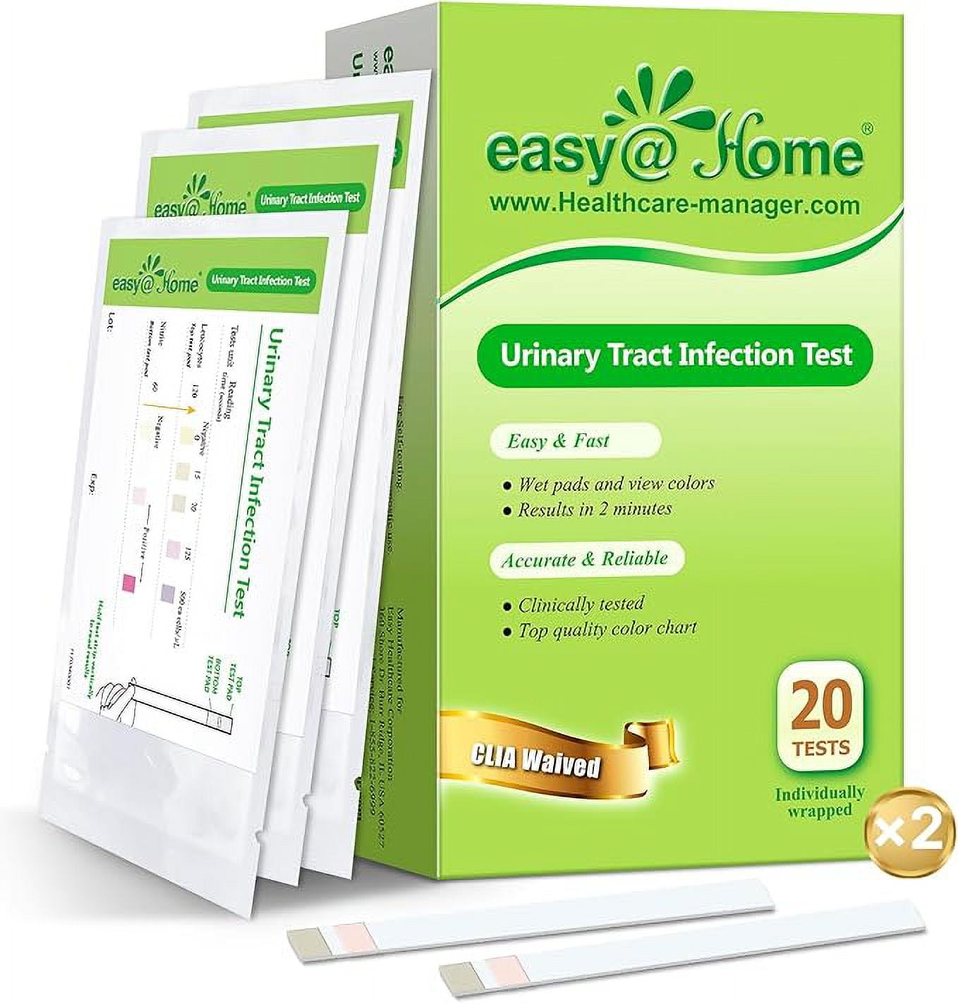 Easy@Home Urinary Tract Infection Test: UTI Test Strips Urinalysis Dip ...
