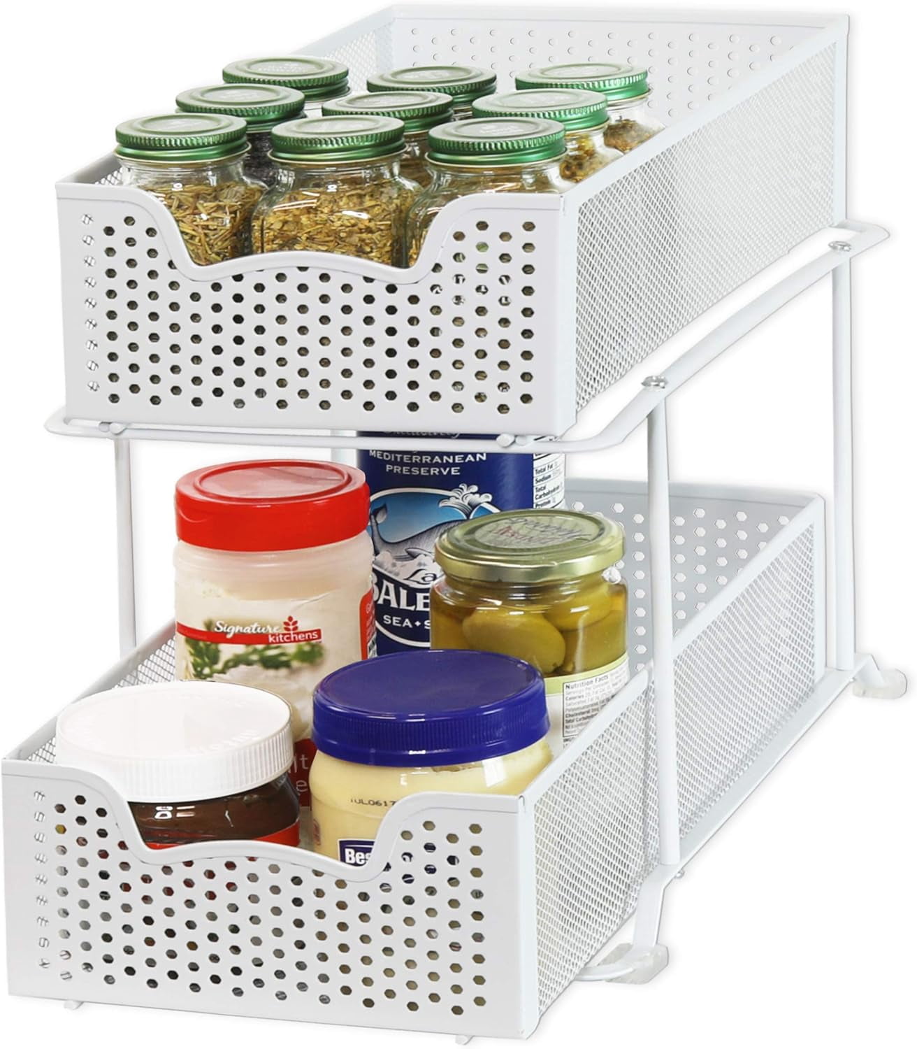 Easy Homewares 2 Tier Sliding Cabinet Basket Storage Drawer, - Walmart.com
