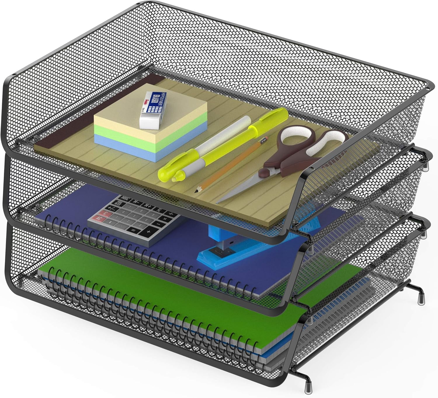 Easy Homewares Stackable Desktop Document Letter Tray Organizer ...