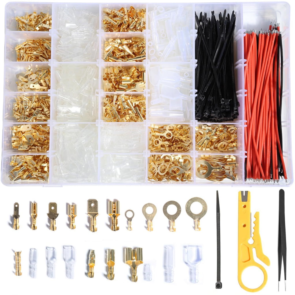 Easy Install 1450pcs Spade Connector Terminals set for Various Wiring ...