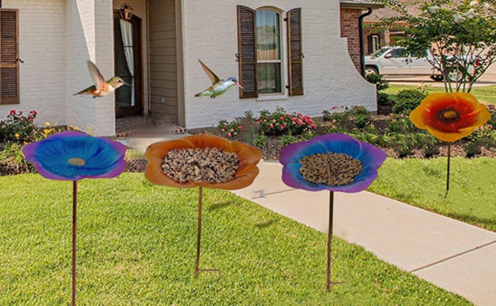 Easy Install Bee Bath Bird Feeder Bee Watering Station with Metal Stake ...