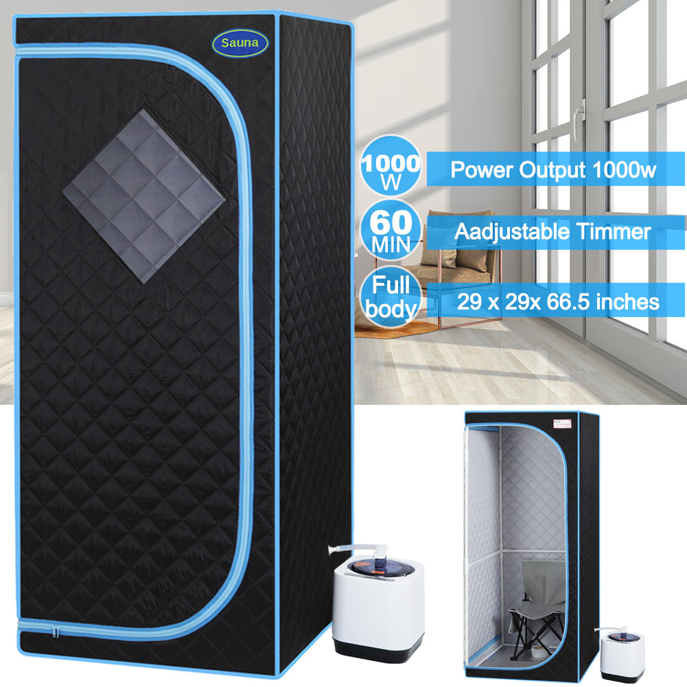 Easy to Install Full Size Portable Black Steam Sauna Tent with Fast ...