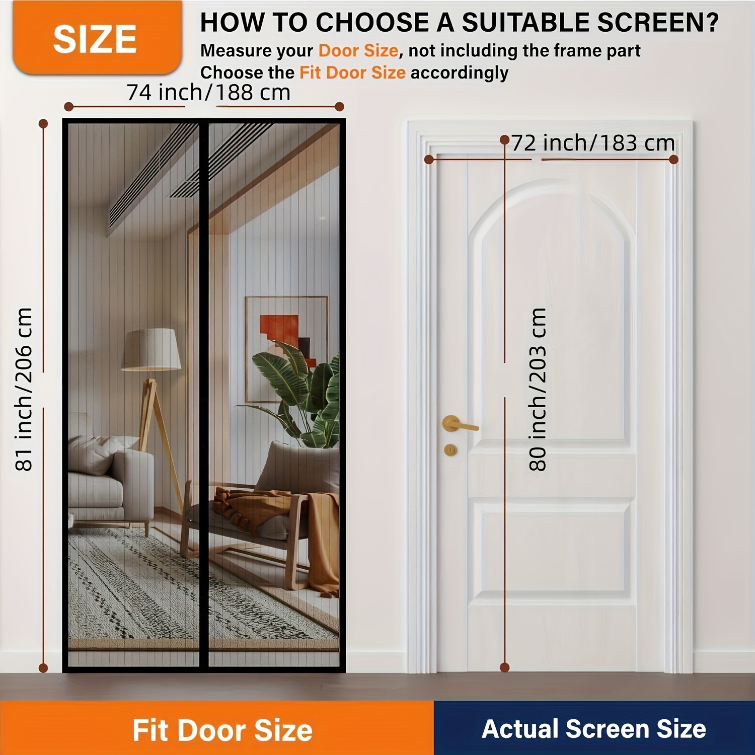 Easy-Install Magnetic Screen Door - Keeps Bugs Out, Lets Fresh Air In ...