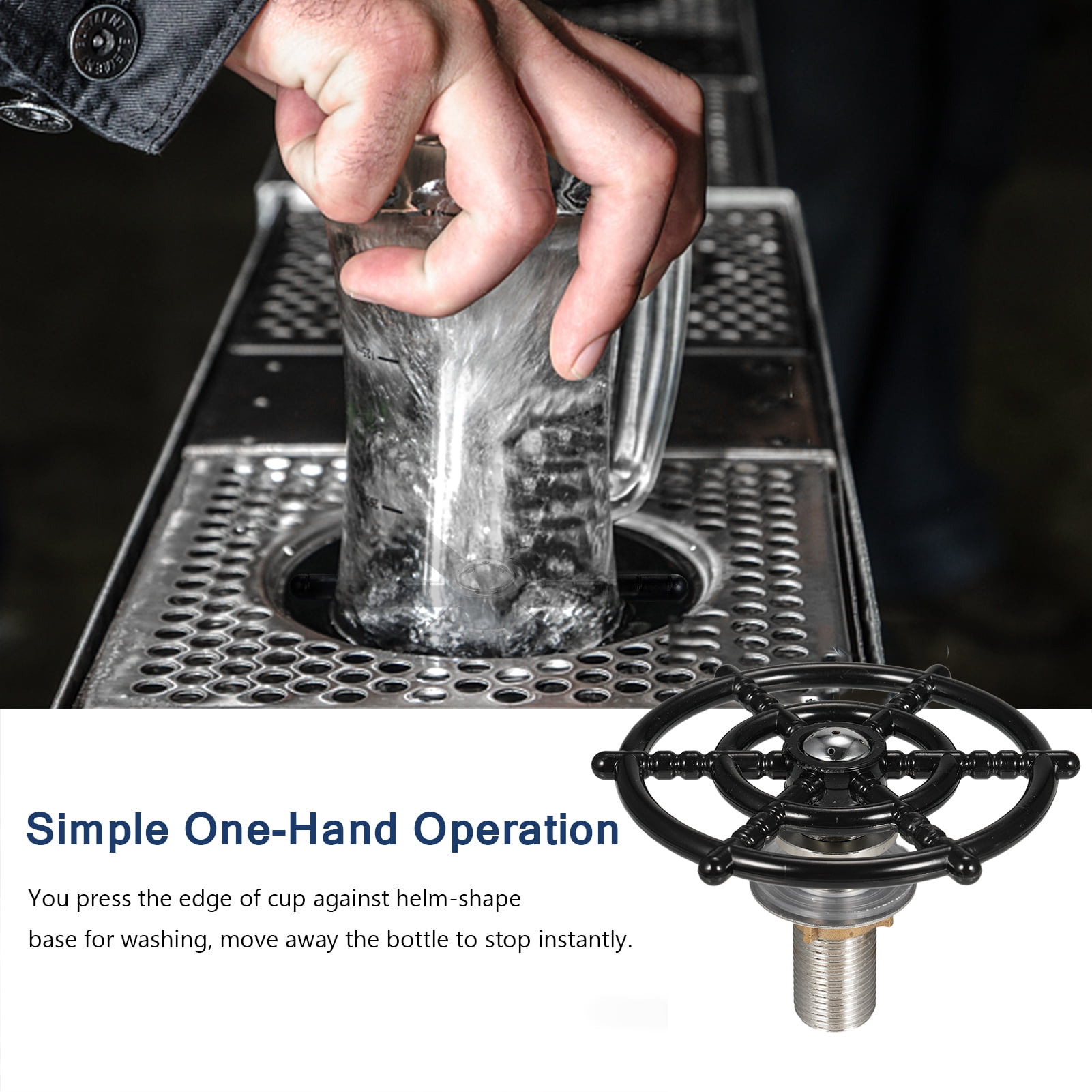 Easy,Install Sink Rinser, Powerful Jet Spray, Ideal for Glasses ...