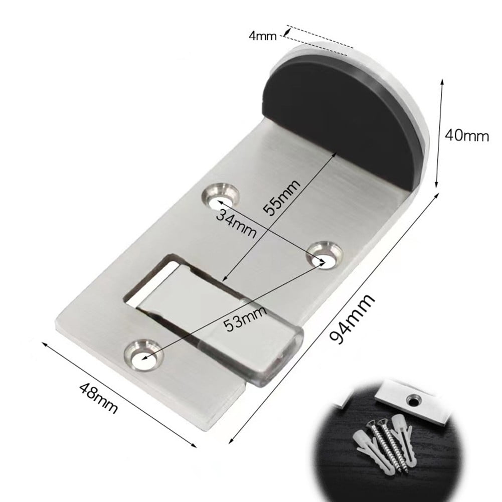 Easy Install Stainless Steel Door Stop Glass Door Limiter, Fast Food ...