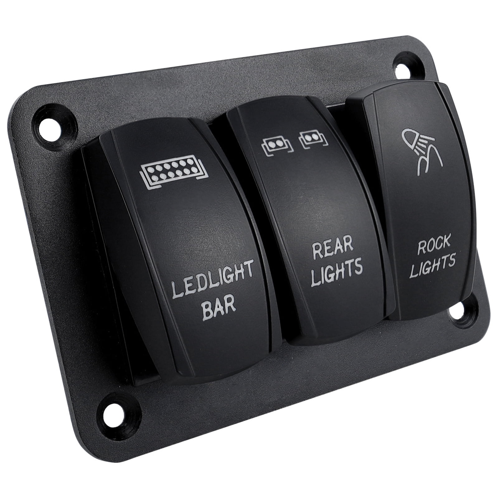 Easy Installation 12V 24V 2 Gang/3 Gang Rockers Switches Panel for ...