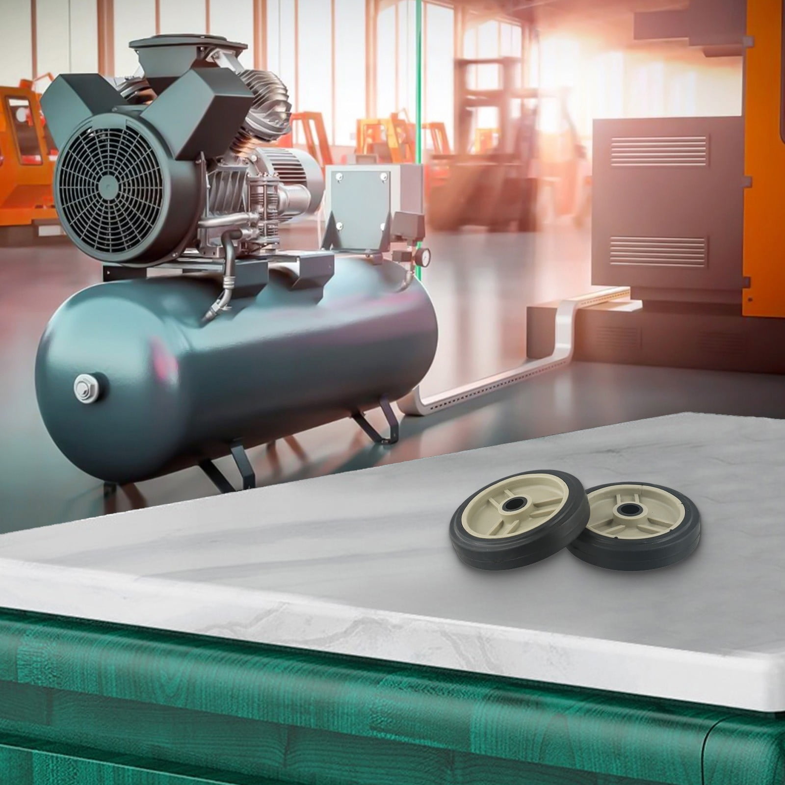 Easy Installation Air Compressor Wheels 4Inch Caster Wheels High ...