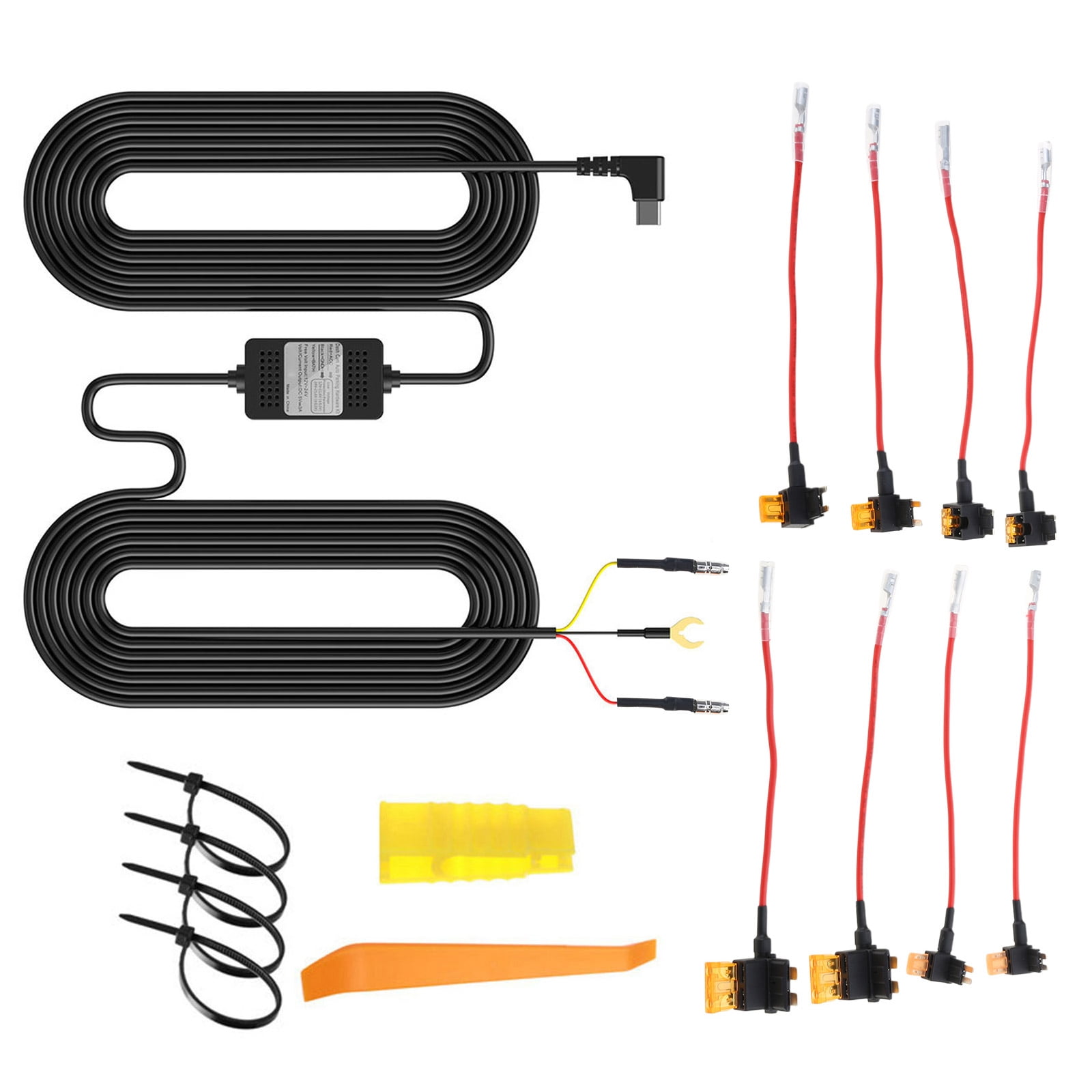 Easy Installation Dashcam Hardwire Set USB C Power Port MultiSize ...