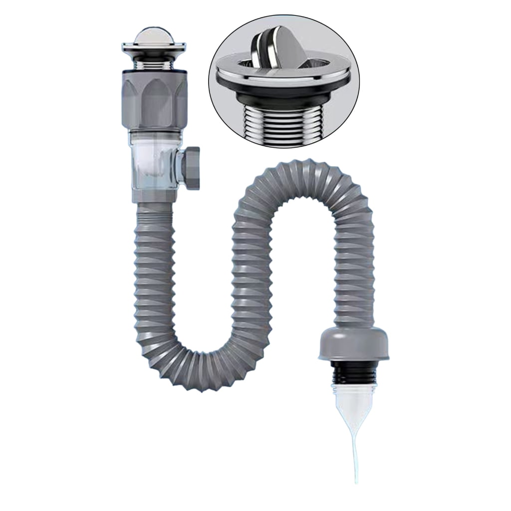 Easy Installation Sink Drain Set ABS & Steel Sink Drain Assembly ...