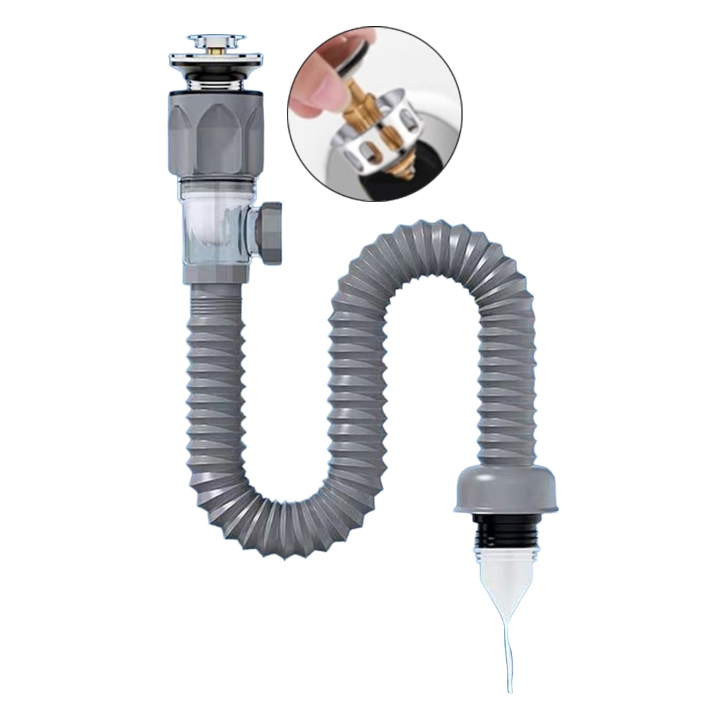 Easy Installation Sink Drain Set ABS & Steel Sink Drain Assembly ...