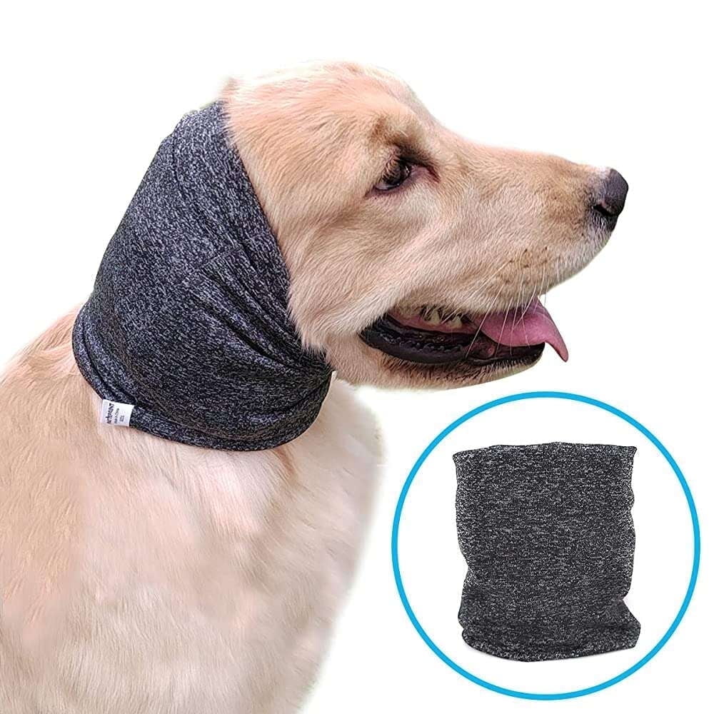 Easy Joy Ear Wrap for Dogs and Cats, Noise-Reducing and Warm, Gray ...