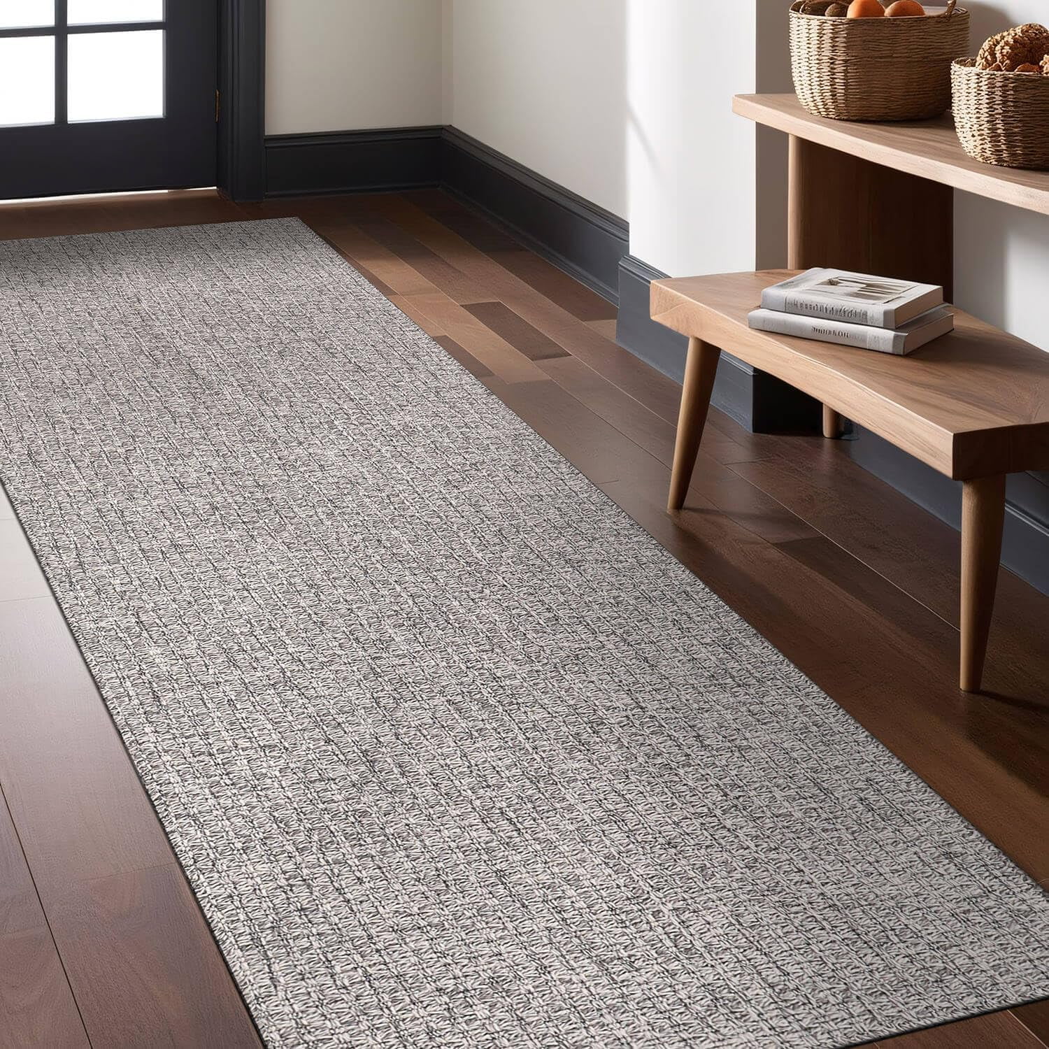 Easy Jute Rugs 2x7 Gray Color Living Room Indoor Outdoor Runner Rug for ...