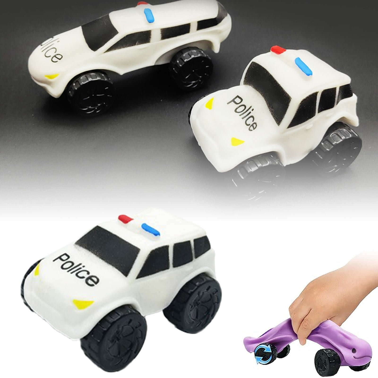 Easy Knead Deformable Educational Toy Car Soft Elastic Stretchable Slow ...