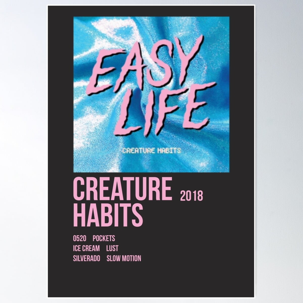 Easy Life ‘Creature Habits Mixtape’ Album Tracklist Poster Wall Art ...
