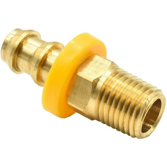 Easy Lock Brass Hose Fittings, Connectors, 3/8 Inch Push-Lock Barb x 1/ ...