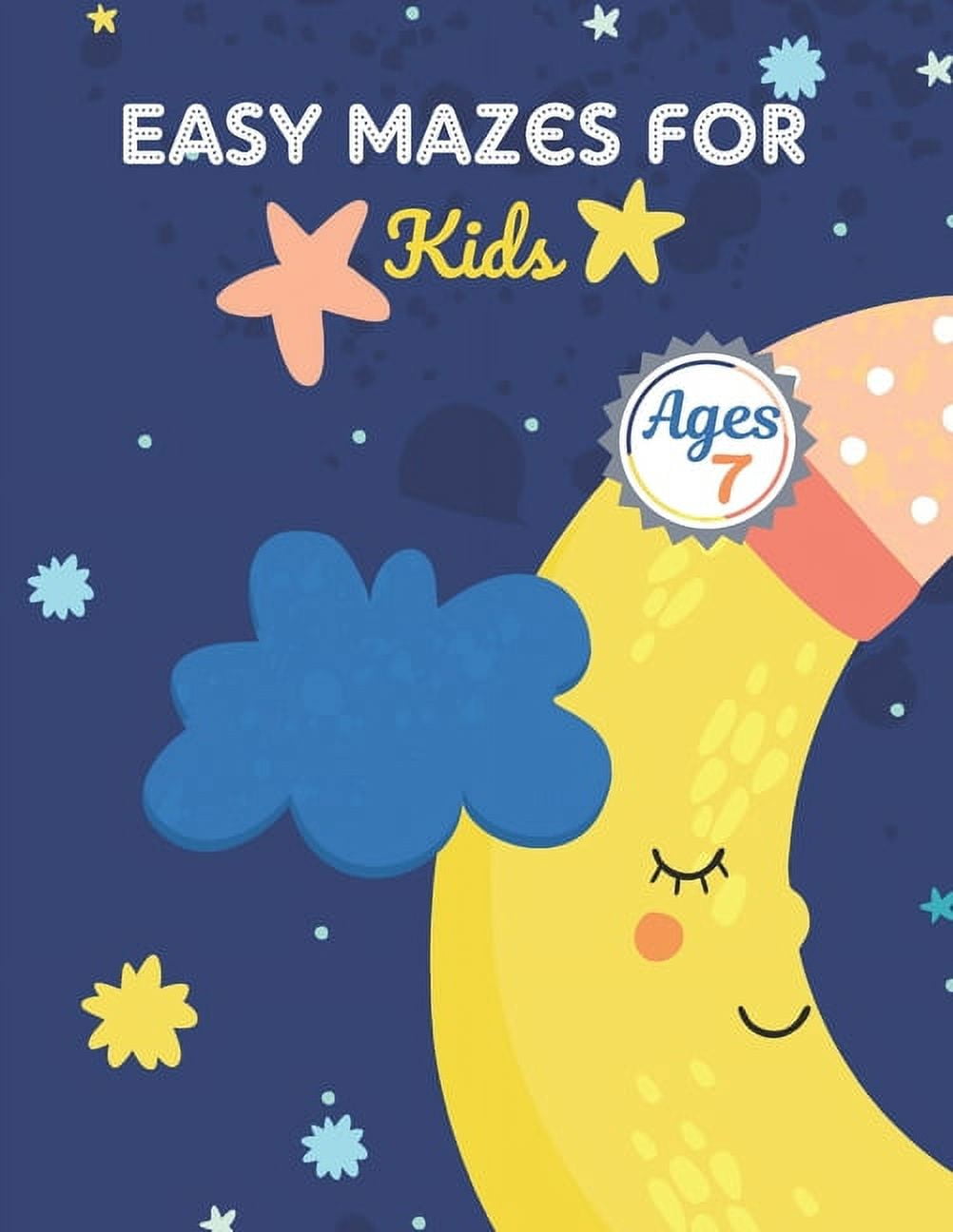 Easy Mazes For Kids Ages 7: Challenging And Fun Maze Book Children Kids ...