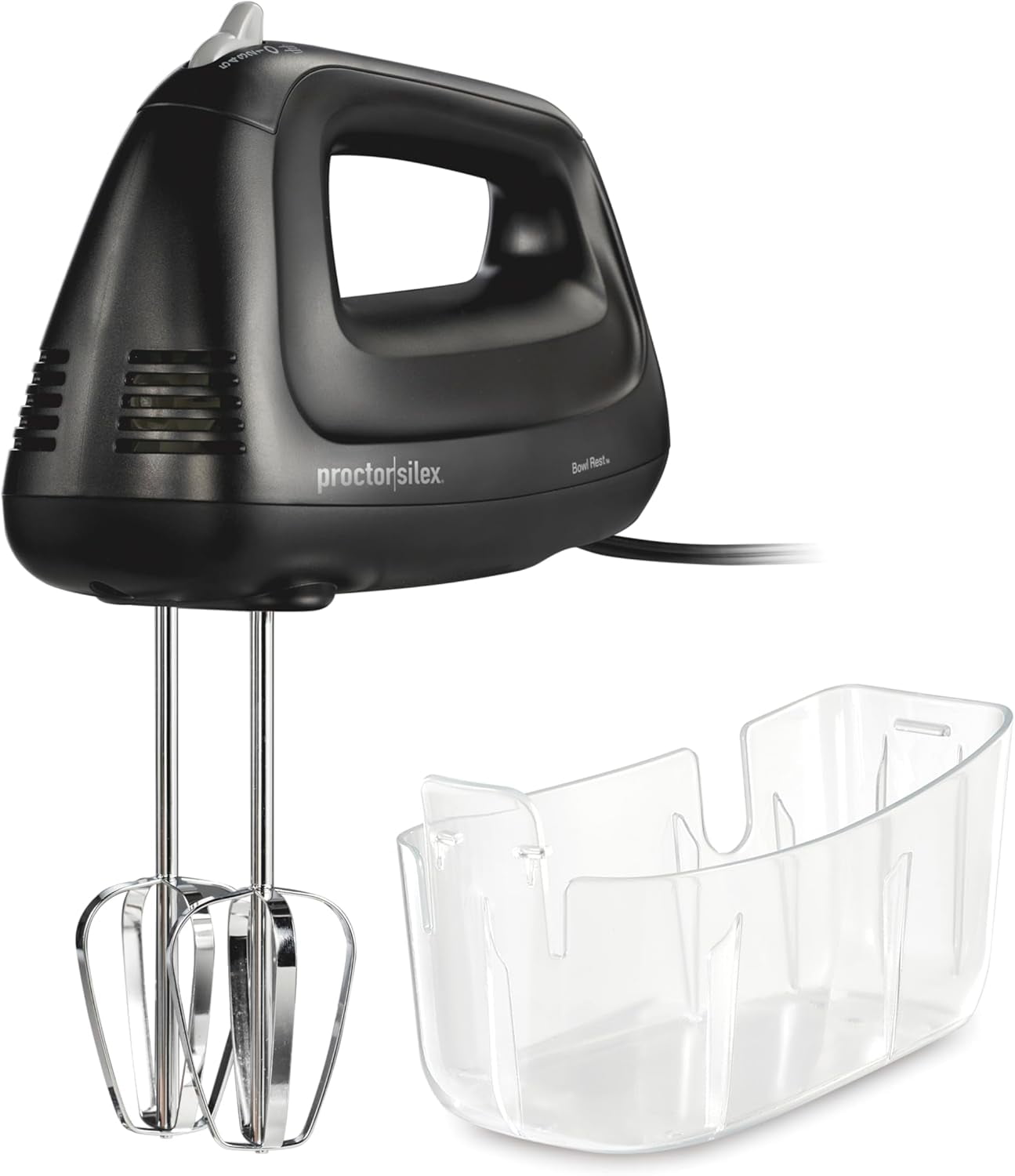 Easy Mix 5-Speed Electric Hand Mixer with Bowl Rest, Compact and ...