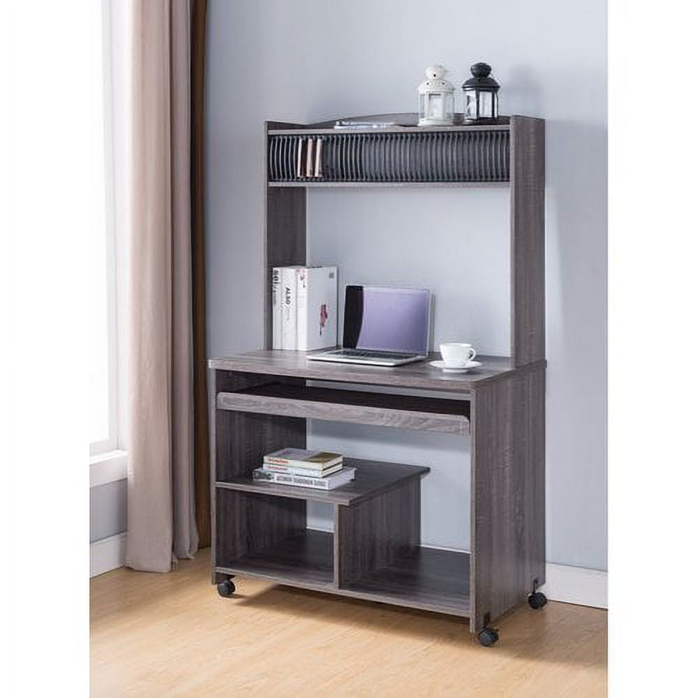 Easy Mobility Wooden Computer Cart, Gray - Walmart.com