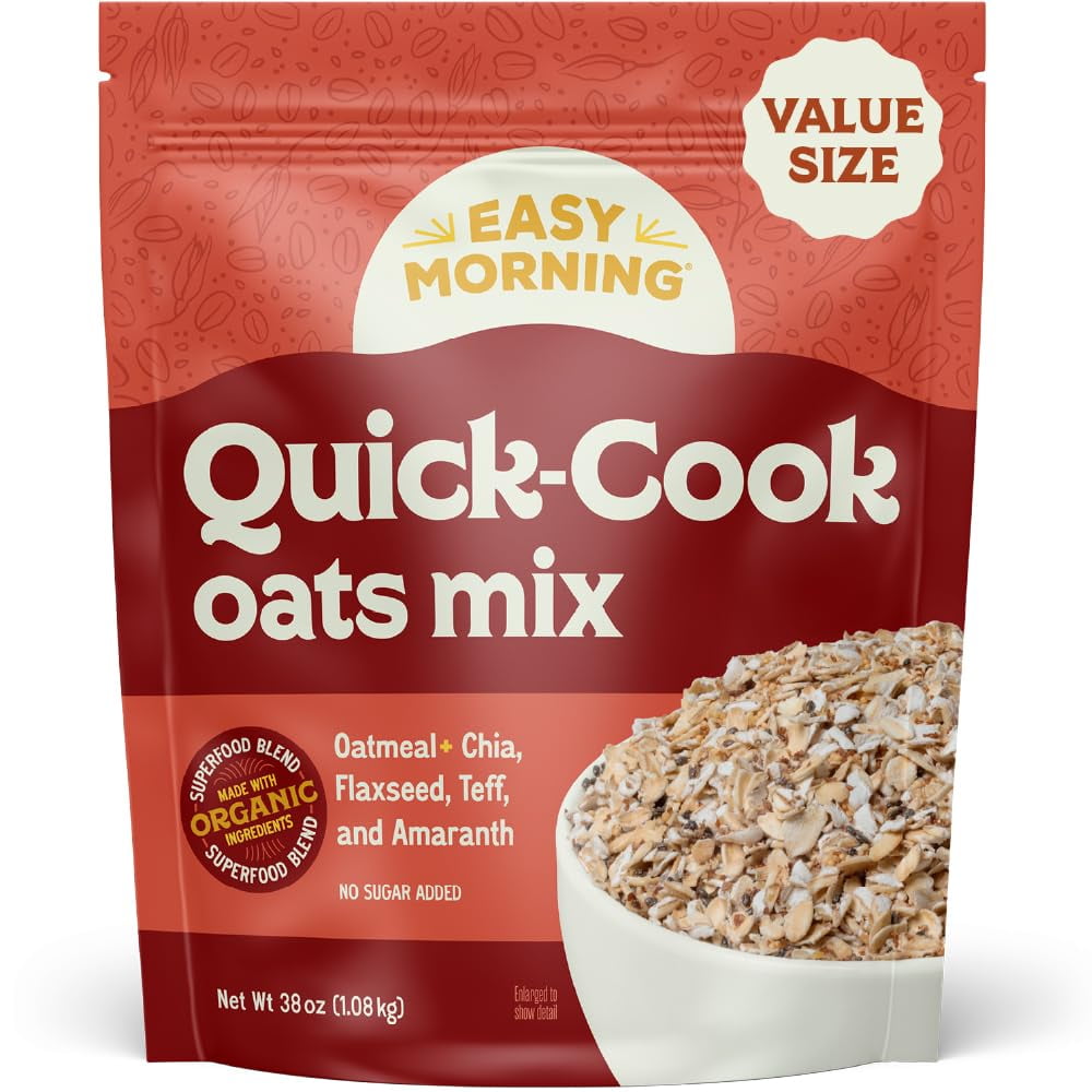 Easy Morning Quick Cook OKA4 Oatmeal Mix, Organic Ingredients, No Sugar ...