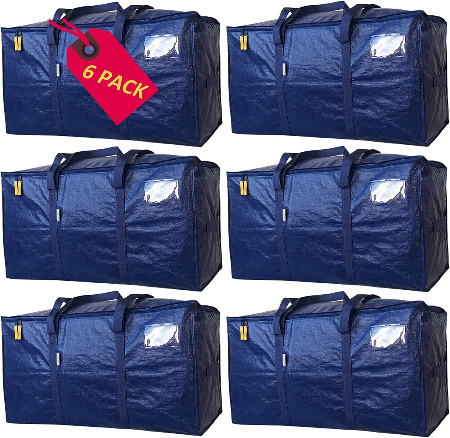 Easy Moving Bags Heavy Duty,6 Pack, Extra Large Packing Bags for Moving ...