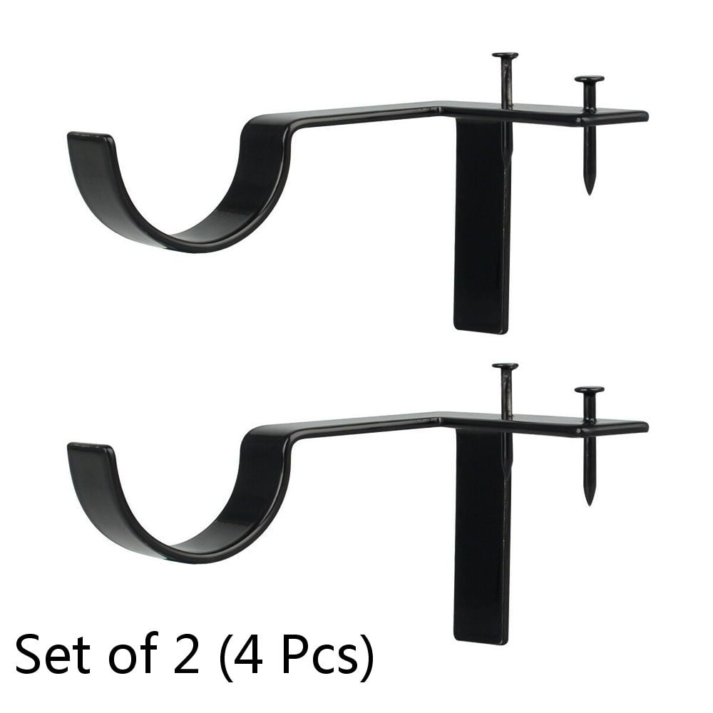 Easy No Drill Curtain Rod Brackets No Mess | Screwless No Nail No ...