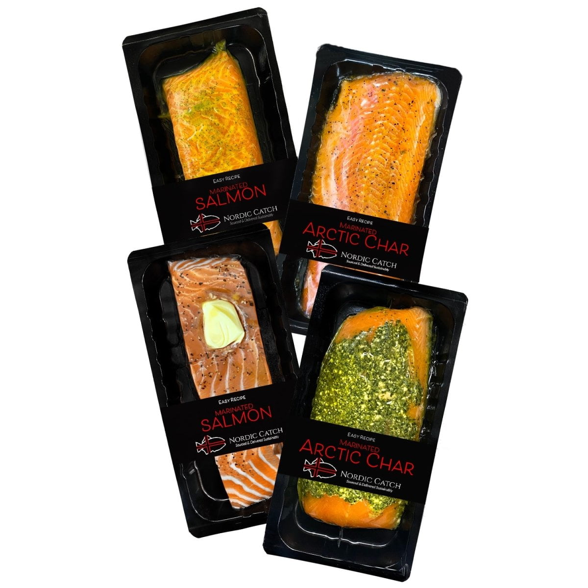 Easy OMEGA Marinated Fresh Seafood Bundle (8 servings) - Nordic Catch ...