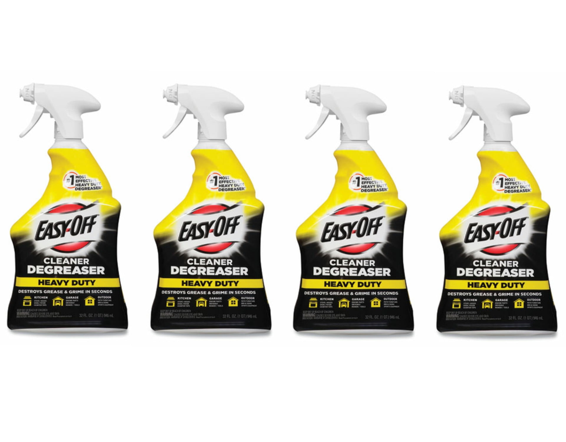 Easy-Off Cleaner Degreaser Heavy Duty Spray, 32 Fl. Oz. - Pack of 4 ...