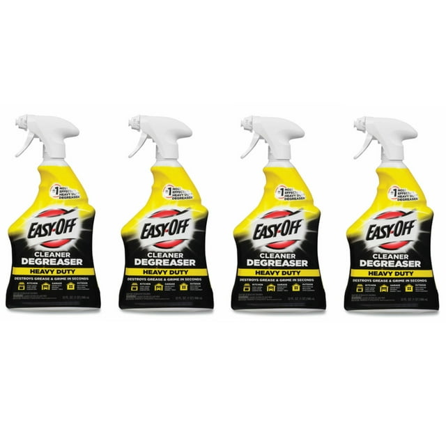 Easy-Off Cleaner Degreaser Heavy Duty Spray, 32 Fl. Oz. - Pack of 4 ...