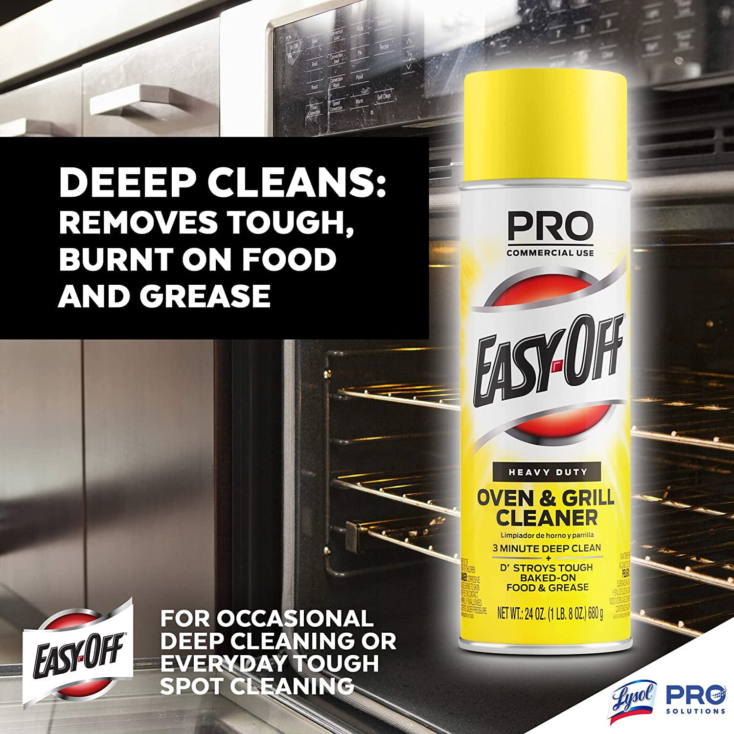 Easy-Off Heavy Duty Oven Cleaner Spray, 24oz, Removes Grease (Pack of 6 ...